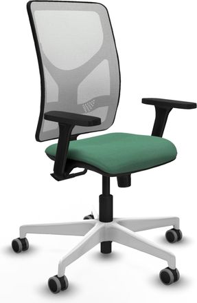 Piqueras y Crespo Gr&uuml;ner Schreibtischstuhl mit 3D-Armlehnen, h&ouml;henverstellbare Lendenwirbelst&uuml;tze, ausgestattet mit 3 Positionen und Schneideschaum, mit Rollen von 65 m