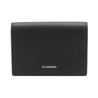 Jil Sander Schwarze Ledergeldb&ouml;rse mit Logo - - Accessories - Herren - Schwarzk - ONE SIZE