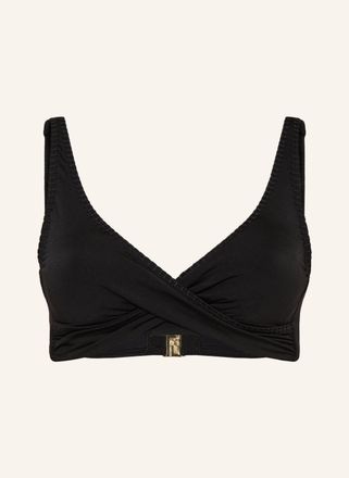 Watercult Watercult Bustier-Bikini-Top Crafted Essentials In Wickeloptik schwarz
