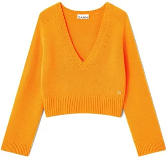 Ganni Damen, Strickwaren, Orange, XSGr&ouml;&szlig;e