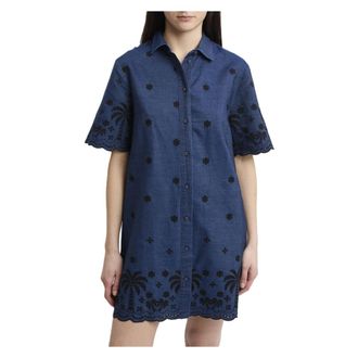 MC2 Saint Barth Aurelia Chambray Palms Langarmhemd - - Dresses - Damen - Blau - M
