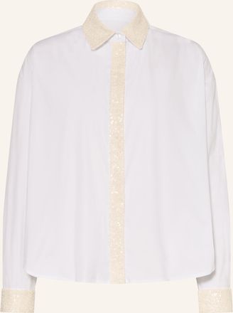 Lilienfels Lilienfels Hemdbluse Mit Pailletten weiss