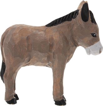 BESPORTBLE Handgefertigte Miniatur Eselstatue Kompakte 3D tierskulptur Rustikale Holzfigur als Dekoration f&uuml;r Schlafzimmer und Wohnzimmer