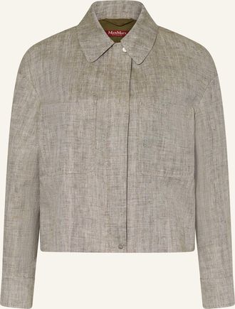 Max Mara Max Mara Studio Jacke Lucas Aus Leinen gruen