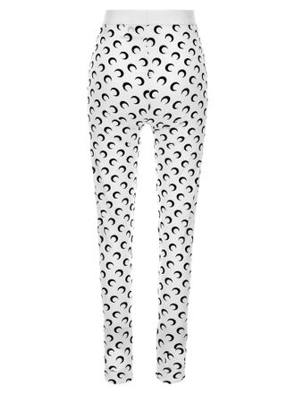 Marine Serre Moon-Printed Jersey Leggings - White
