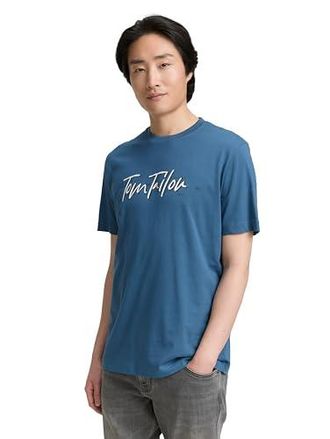 Tom Tailor 1047773 T-Shirt, 38224-Real Teal Blue, XXL Hommes
