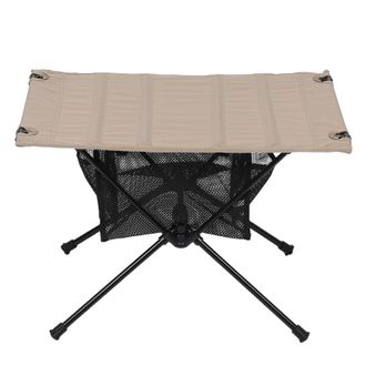 IFUNDOM Klappbares Campingtisch und Stuhlset Leichter Outdoor Tisch mit Netzfach Faltbar Tragbar f&uuml;r Camping Picknick Grillen und Reisen Khakifarben
