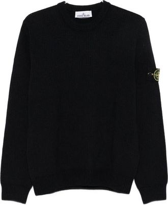 Stone Island Pull Col Rond - Bleu Fonc&eacute;