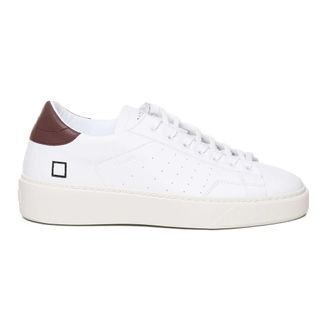 D.A.T.E. Braune Ledersneaker mit Logodetail - - Shoes - Herren - Wei&szlig; - 45 EU