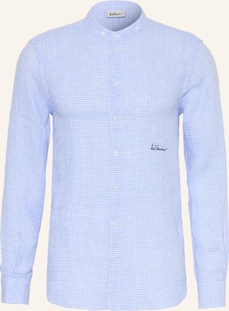 Luis Trenker Leinenhemd Lubernet Regular Fit Mit Stehkragen blau