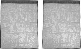 Cabilock Lot de 2 Rideaux Courts D&eacute;coratifs en Noire pour Fen&ecirc;tre de &agrave; Coucher de Salon