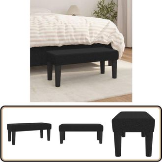 vidaXL Vidaxl - Banc Noir 70x30x30 cm Tissu - Banc Design - Banc Moderne - Banc Salle à Manger - Banc Entrée - Banc Rangement