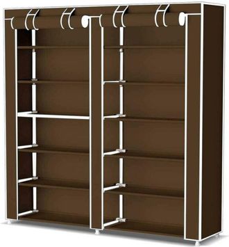 Trade Shop Trade Shop Traesio - Trade Shop - scarpiera salvaspazio 7 ripiani 36 paia scaffale acciaio und all tnt marrone