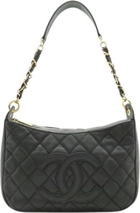 Chanel Pre-owned Sac bandouli&egrave;re matelass&eacute; cha&icirc;ne A20993 - Femme - Pre-owned - Noir - Taille: ONE Size