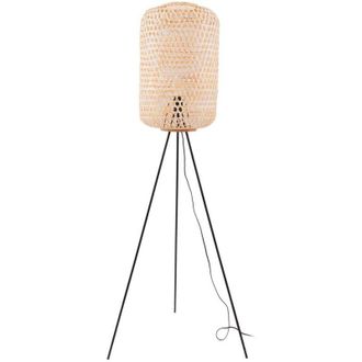 Lucande Lucande - Lampadaire Bois Jorick en m&eacute;tal pour salon & salle &agrave; manger