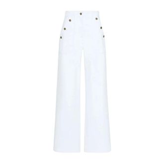Max Mara Wide Jeans - Femme - Jeans - Blanc - Taille: 40 FR