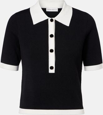 Nina Ricci Polohemd aus Rippstrick