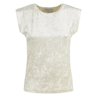 Forte_Forte Femme, Tops, Beige, Taille: 40 FR Haut sans manches en velours extensible iris&eacute; Forte Forte