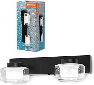 Ledvance ORBIS Flame Wand- und Deckenleuchte mit LED, schwarz, 11W, 700lm, 3000/4000K, Farbtemperatur über Wandschalter einstellbar (kaltweiß/warmweiß), IP44 S