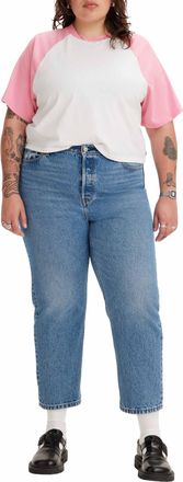 Levi's Damen Plus Size 501 Crop Jeans, Medium Indigo Worn In, 20