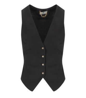 Elisabetta Franchi GILET NOIR ELISABETTA FRANCHI