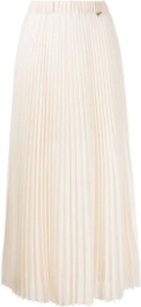 Patrizia Pepe Femme, Jupes, Blanc, Taille: 38 FR Jupe Midi Pliss&eacute;e