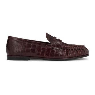 Kazar Gepr&auml;gte Leder-Loafer - - Shoes - Damen - Braun - 36 EU