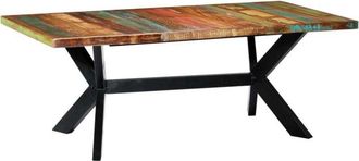 vidaXL Vidaxl - Table &agrave; d&icirc;ner 200x100x75 cm Bois de r&eacute;cup&eacute;ration solide