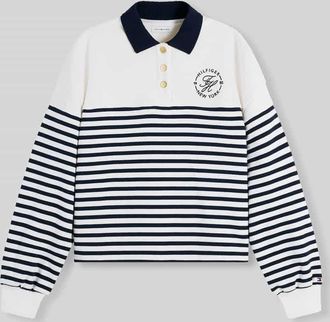 Tommy Hilfiger Relaxed Fit Sweatshirt aus reiner Baumwolle mit Kn&ouml;pfen