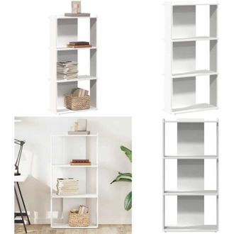 vidaXL Vidaxl - B&uuml;cherregal 3 B&ouml;den Wei&szlig; 60x30x120 cm Holzwerkstoff