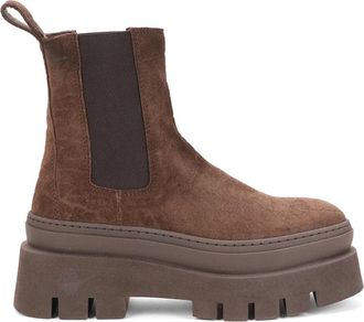 Copenhagen Femme, Chaussures, Brun, Taille: 41 EU Bottes Plates Chelsea Croco Daim