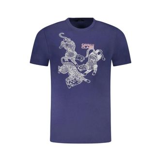 Cavalli T-Shirt - - Tops - Herren - Blau - XL
