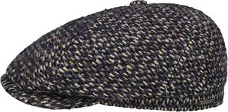 Stetson Casquette Tuckmill Wool Homme - Made in The EU Laine Gavroche avec Visiere, Doublure Hiver Automne-Hiver - 57 cm Bleu-Beige