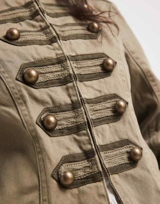 Asos Veste fonctionnelle boutonn&eacute;e devant - Kaki-Vert