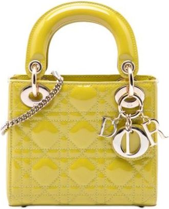 Dior Pre-owned Lady Dior - Femme - Pre-owned - Jaune - Taille: ONE Size