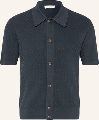 Tiger Of Sweden Strickhemd Araawen Slim Fit blau