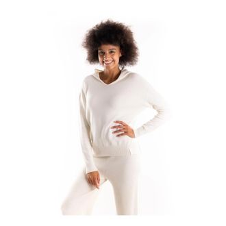 Hinnominate Buttergelber Hoodie mit Strass - - Knitwear - Damen - Beige - XS