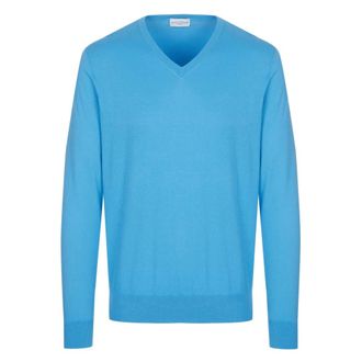 Ballantyne Strickpullover mit V-Ausschnitt - - Knitwear - Herren - Blau - L