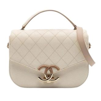 Chanel Sac bandouli&egrave;re matelass&eacute; Pre-owned - Femme - Pre-owned - Beige - Taille: ONE Size