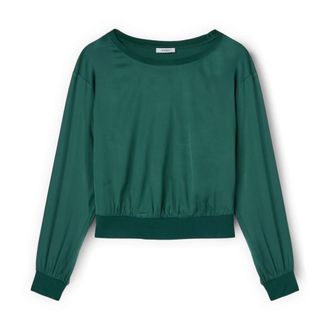 Motivi Crepe de Chine Bluse - - Blouses & Shirts - Damen - Gr&uuml;n - XS