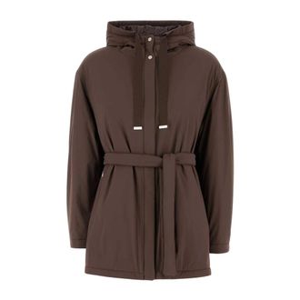 Herno Stretch Nylon Jacket - - Coats - Damen - Braun - 2XL