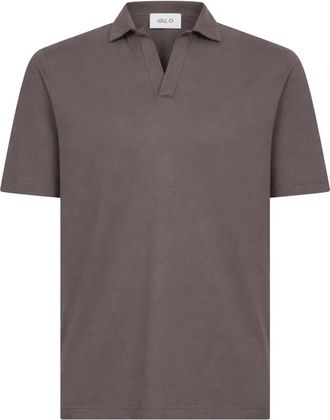 D4.0 Homme, Tops, Brun, Taille: XL Polo &agrave; col ouvert en V