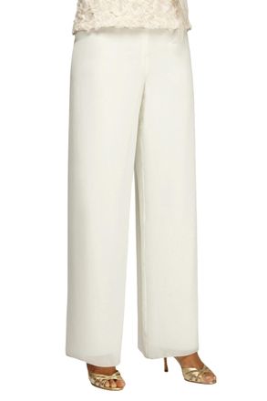 Alex Damen Chiffon Pant Anzughose, elfenbeinfarben, Mittel