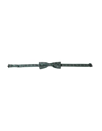 Dolce & Gabbana Mint Green Floral Adjustable Neck Men Bow Tie Silk