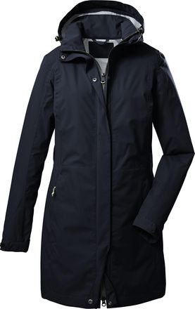 Killtec Damen KOS 93 WMN PRK 2 1/2 Lagen Funktionsparka/Parka mit abzippbarer Kapuze, dunkelnavy, 42