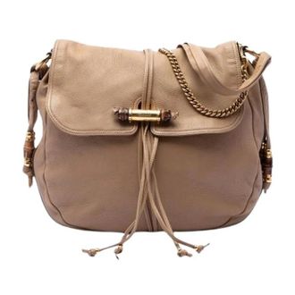 Gucci Pre-owned Leder Umh&auml;ngetasche - - Pre-owned - Damen - Beige - ONE SIZE