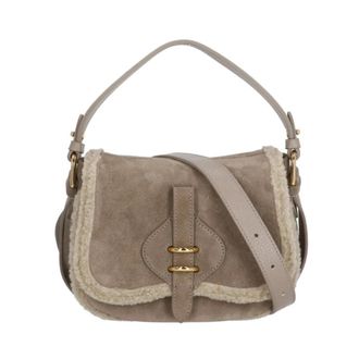 Coccinelle Sac Mavery en daim - Femme - Sacs - Beige - Taille: ONE Size
