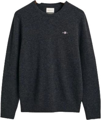 GANT Klassischer Lamswollpullover - - Knitwear - Herren - Grau - XL