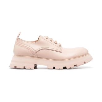 Alexander McQueen Blush Leder Schn&uuml;rschuhe - - Shoes - Damen - Rosa - 38 EU