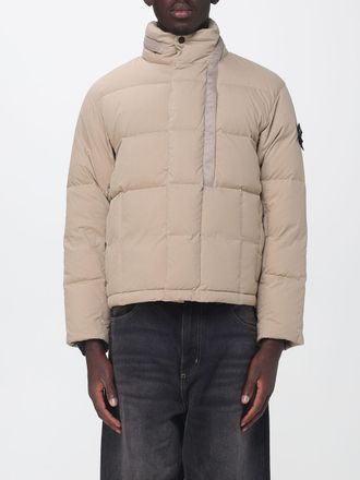 Stone Island Veste matelass&eacute;e &agrave; capuche en nylon recycl&eacute; avec logo